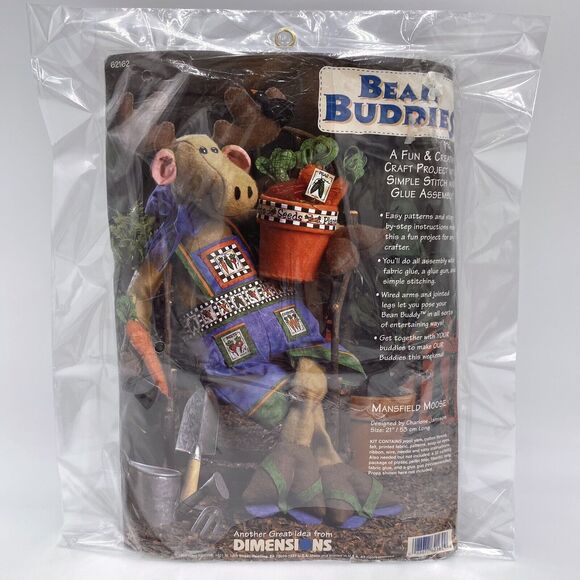 Dimensions | Art | Dimensions Bean Buddies Mansfield Moose 2 Stitch And ...